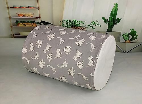 ACMUUNI Durable Canvas Large Clothes Basket Laundry Hamper with Handles,Waterproof Cotton Storage Organizer Perfect for Kids Boys Girls Toys Room, Bedroom, Nursery,Home,Gift Basket(Grey Dinosaur)