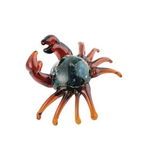 beachcombers glass crab figure figurine orange