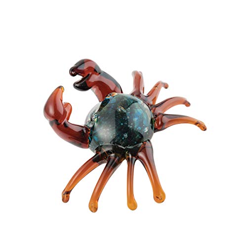 Beachcombers Glass Crab Figure Figurine Orange