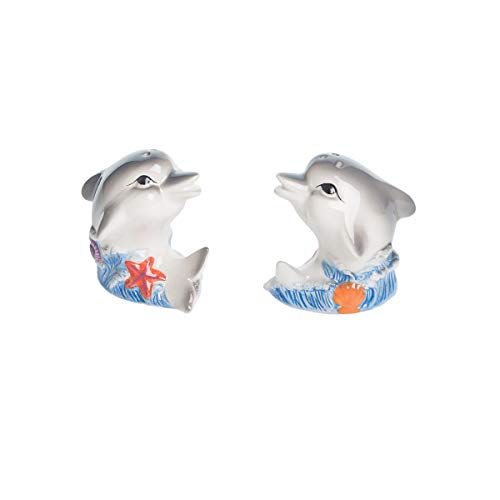 Beachcombers Dolphin Salt And Peppet Set Multicolored