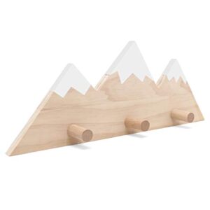 huray rayho mountain peak wall hook wooden snowy mountain kids nursery decor woodland adventure entrance coat towel hook scandinavian rustic hanging decors housewarming newborn baby shower gifts