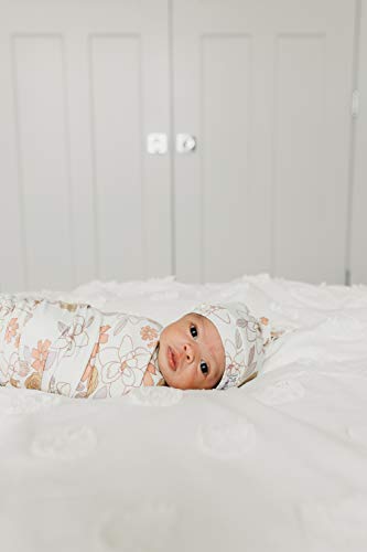 Large Premium Knit Baby Swaddle Receiving Blanket"Ferra" by Copper Pearl