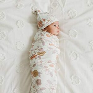 Large Premium Knit Baby Swaddle Receiving Blanket"Ferra" by Copper Pearl