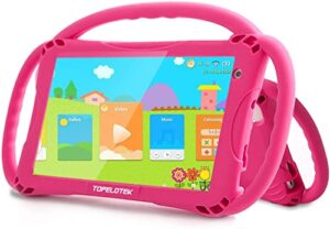 kids tablet 7 inch toddler tablet for kids android kids tablet for toddlers wifi kids tablets for kids 32gb children's educational app installed youtube netflix parental control kid-proof case (red)