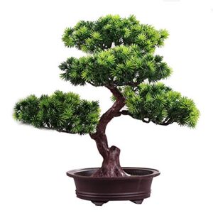 gezichta artificial bonsai tree potted plant ornament bonsai simulation bonsai green plant fake plant decoration potted artificial house plants for desk home office display