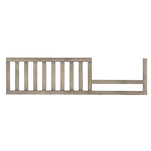 Evolur Stilnovo Mid Century Convertible Crib Toddler Guard Rail I Full Assembly I Lasting Quality, Windsor Oak Grey