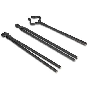 Knife Making Tongs Set Forging Blade Knife Tongs Tools Assembled Knife Making Blacksmith Bladesmith Anvil Forge (3-Pack)