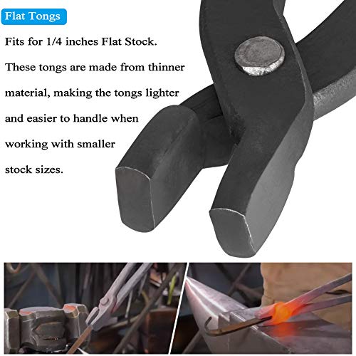 Knife Making Tongs Set Forging Blade Knife Tongs Tools Assembled Knife Making Blacksmith Bladesmith Anvil Forge (3-Pack)