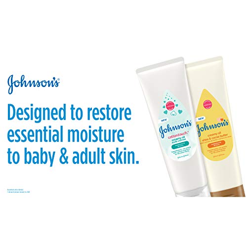 Johnson's Creamy Oil for Baby with Shea & Cocoa Butter, Moisturizing Body Lotion with Gentle Fragrance, Hypoallergenic, Non-Greasy, Paraben-Free, Phthalate-Free and Dye-Free, 8 fl. oz