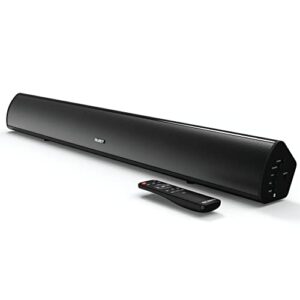 majority teton sound bar for tv | 120w powerful stereo 2.1 channel sound | home theatre 3d soundbar with built-in subwoofer | hdmi arc, bluetooth, optical, rca, usb & aux playback and remote control