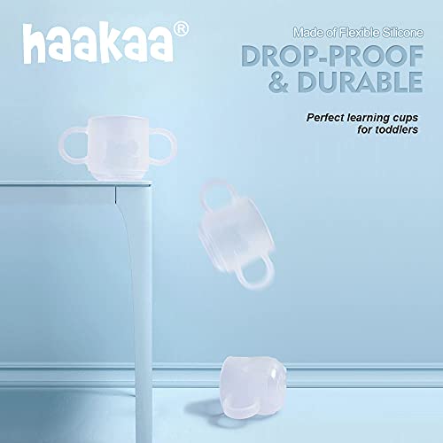 haakaa Silicone Toddler Cups, BPA Free Drop-proof Training Cups for Baby 6 Months+, 5 Ounce