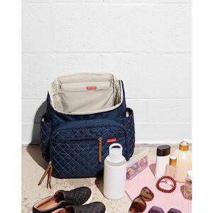 Skip Hop Diaper Bag Backpack: Forma, Multi-Function Baby Travel Bag with Changing Pad & Stroller Attachment, Navy