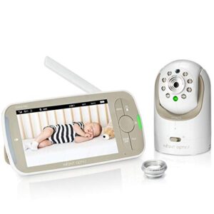 infant optics dxr-8 pro video baby monitor, 720p hd resolution 5" display, patent-pending a.n.r. (active noise reduction), pan tilt zoom, and interchangeable lenses