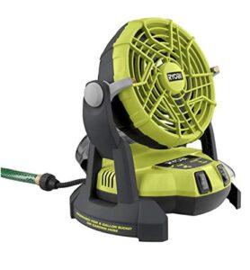 ryobi 18-volt one 2-speed bucket top misting fan (tool only)