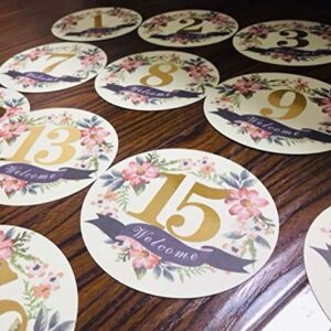 StayMax 1-30 Wedding Party Number Stickers for Table Card Accessories Decorative self-adhensive Number Sticker