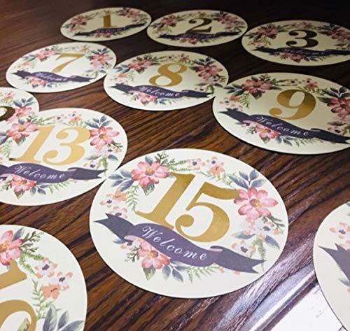 StayMax 1-30 Wedding Party Number Stickers for Table Card Accessories Decorative self-adhensive Number Sticker