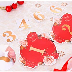 StayMax 1-30 Wedding Party Number Stickers for Table Card Accessories Decorative self-adhensive Number Sticker