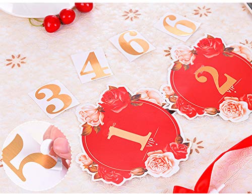 StayMax 1-30 Wedding Party Number Stickers for Table Card Accessories Decorative self-adhensive Number Sticker