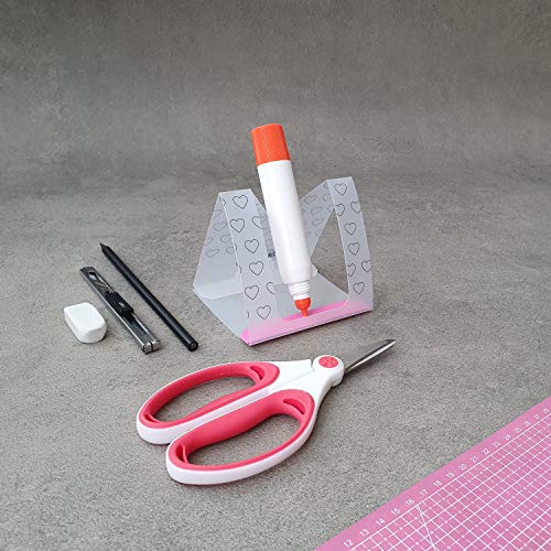 STANDIY Liquid Glue Stand - Craft Glue Bottle Holder, Fine Tip, Precision Tip, and Needle Tip Glue Bottle Stand, Scrapbooking Tools, Your Glue is Always Ready for Your Craft Projects, (Hearts)