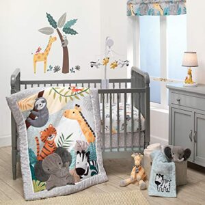 Bedtime Originals Mighty Jungle Fitted Crib Sheet, Multicolor (283006B) , 52x28 Inch (Pack of 1)