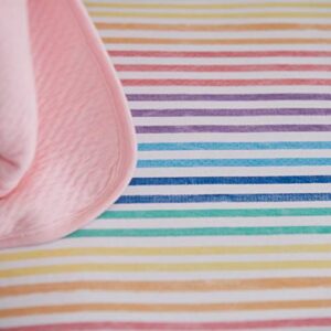 HonestBaby Organic Cotton Fitted Crib Sheet, Rainbow Stripe, One Size