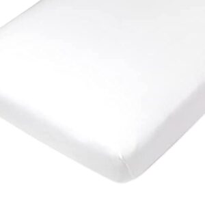 honestbaby organic cotton fitted crib sheet, bright white, one size