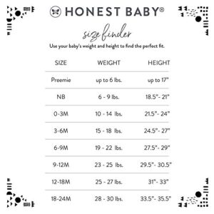 HonestBaby unisex baby Organic Cotton Short Sleeve Bodysuits Multi Pack and Toddler T Shirt Set, 5 Pack Bright White, 0-3 Months US