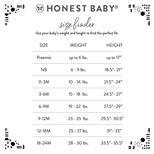 HonestBaby unisex baby Organic Cotton Short Sleeve Bodysuits Multi Pack and Toddler T Shirt Set, 5 Pack Bright White, 0-3 Months US