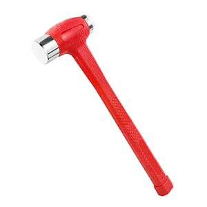 yiyitools 24 oz dead blow hammer dual head ball peen blow striking flat pein non-slip handle,1.5 lb orange (yy-7-001)