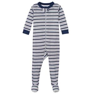 Gerber Baby Boys' 2-Pack Footed Pajamas, Fox Grey, 12 Months