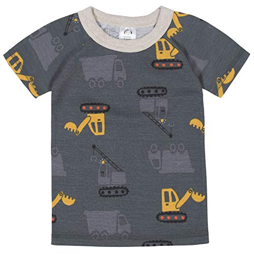 GerberBaby BoysToddler Snug Fit 4-Piece Pajama SetDump Truck Grey2T