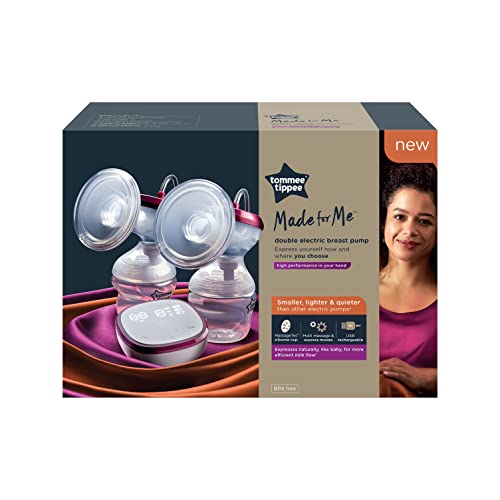 Tommee Tippee Made for Me Double Electric Breast Pump, USB Rechargeable | Quiet, Portable, Lightweight