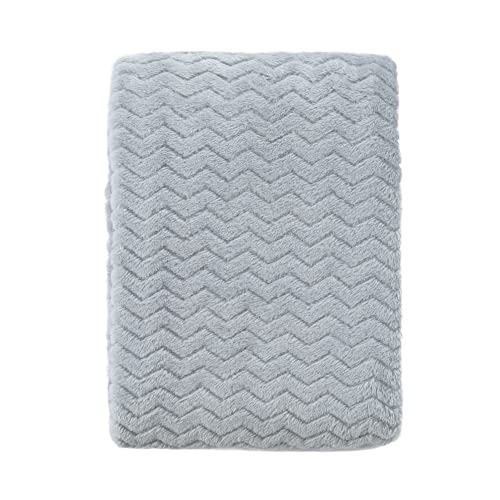 CREVENT 30''X40'' Soft Cozy Warm Baby Blankets for Boys Girls Solid Color - All Season Use - Newborn Essentials (Wave Grey)