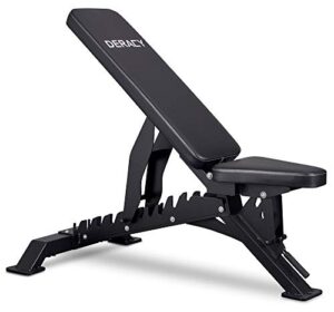 deracy deluxe adjustable weight bench for full body workout, weight capacity 1100 lbs, incline and flat weight bench for indoor workout, home gym