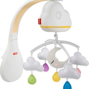 Fisher-Price Sound Machine Calming Clouds Mobile & Soother Convertible Crib to Tabletop with Music & Lights for Newborn to Toddler