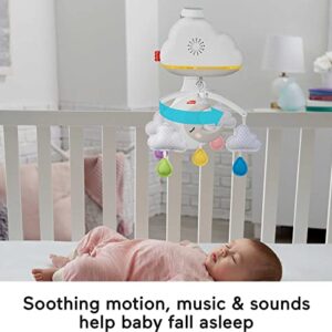 Fisher-Price Sound Machine Calming Clouds Mobile & Soother Convertible Crib to Tabletop with Music & Lights for Newborn to Toddler