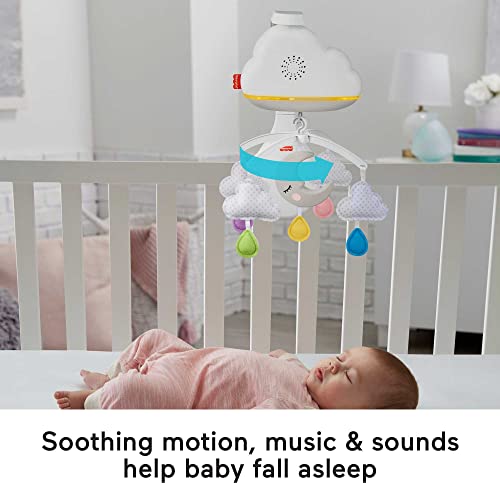 Fisher-Price Sound Machine Calming Clouds Mobile & Soother Convertible Crib to Tabletop with Music & Lights for Newborn to Toddler