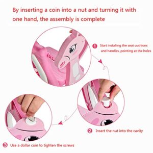 HTTMT- Giraffe Potty Training Toilet Ladder Seat With Upgraded Cushion Step Stool Ladder Toilet Chair/Toilet Trainer for Baby Toddler Kids Children In Pink [P/N: ET-BABY001-PINK STEP]