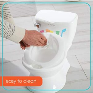 Summer My Size Potty Lights and Songs Transitions, White – Realistic Potty Training Toilet with Interactive Handle that Plays Music for Kids, Removable Potty Topper/Pot, Wipe Compartment, Splash Guard