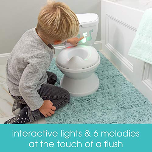 Summer My Size Potty Lights and Songs Transitions, White – Realistic Potty Training Toilet with Interactive Handle that Plays Music for Kids, Removable Potty Topper/Pot, Wipe Compartment, Splash Guard