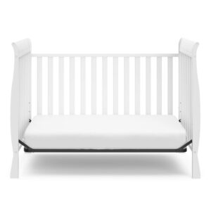 Graco Storkcraft Maxwell Convertible Crib (White) – GREENGUARD Gold Certified, Converts to Toddler Bed and Daybed, Fits Standard Full-Size Crib Mattress, Classic Crib with Traditional Sleigh Design