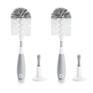 munchkin® bristle™ bottle brush, grey, 2 pack