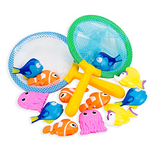 Boley Dive & Grab Fishing Game Set - 14 Pc Sinking Bath Toys for Kids - Water Games & Bath Toys for Toddlers!