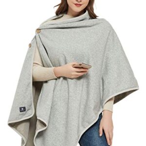 Radia Smart EMF Poncho - Radiation Blanket, 5G Anti-Radiation, Wearable Faraday Blanket, RF Shielding, WiFi Blocker, Protection Clothing 28" x 72", Grey