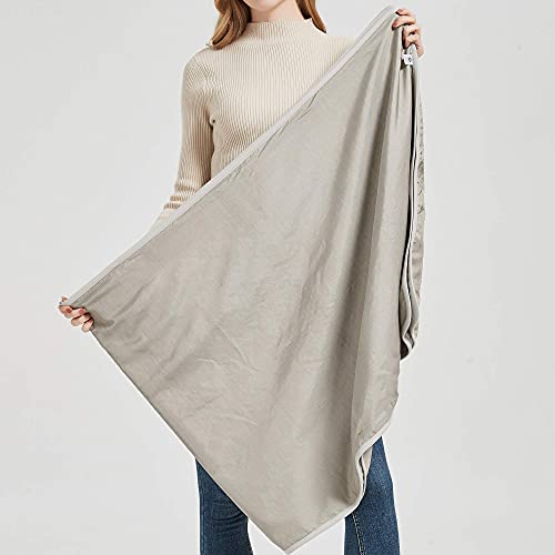 Radia Smart EMF Poncho - Radiation Blanket, 5G Anti-Radiation, Wearable Faraday Blanket, RF Shielding, WiFi Blocker, Protection Clothing 28" x 72", Grey