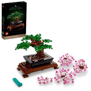 lego icons bonsai tree building set 10281 - featuring cherry blossom flowers, diy plant model for adults, creative gift for home décor and office art, botanical collection design kit