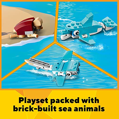 LEGO Creator 3-in-1 Surfer Beach House 31118 - Featuring Lighthouse, Pool House, Boat, 2 Minifigures, Dolphin Figure, Great Summer Building Toy Set for Kids, Girls, and Boys Ages 8+