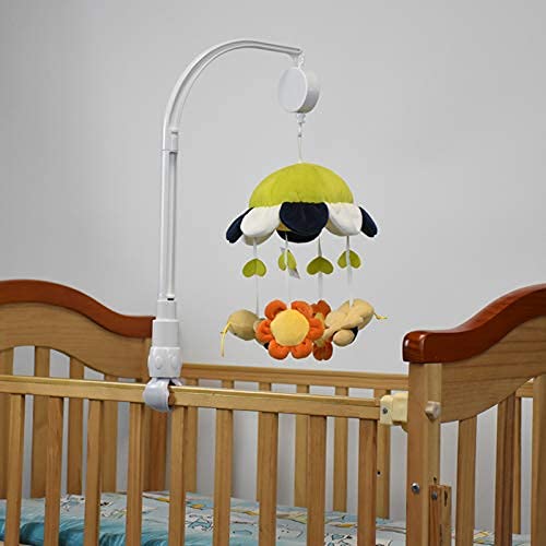 LIUDHPSP 23 inch Baby Crib Mobile Bed Bell Holder Arm Bracket, with Music Box, The Claw Part can be Adjusted Width-DIY Toy Decoration