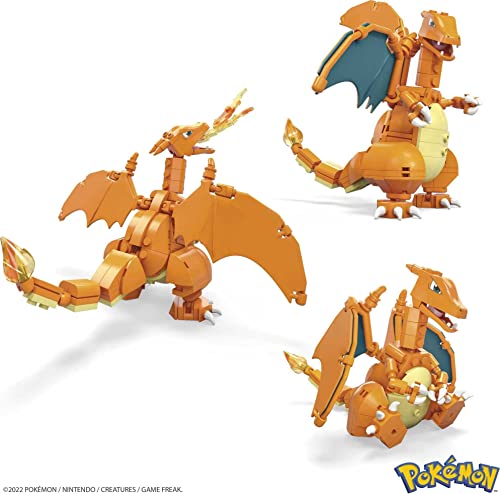 MEGA Pokémon Action Figure Building Toys Set, Charizard With 222 Pieces, 1 Poseable Character, 4 Inches Tall, Gift Ideas For Kids