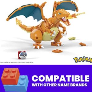 MEGA Pokémon Action Figure Building Toys Set, Charizard With 222 Pieces, 1 Poseable Character, 4 Inches Tall, Gift Ideas For Kids